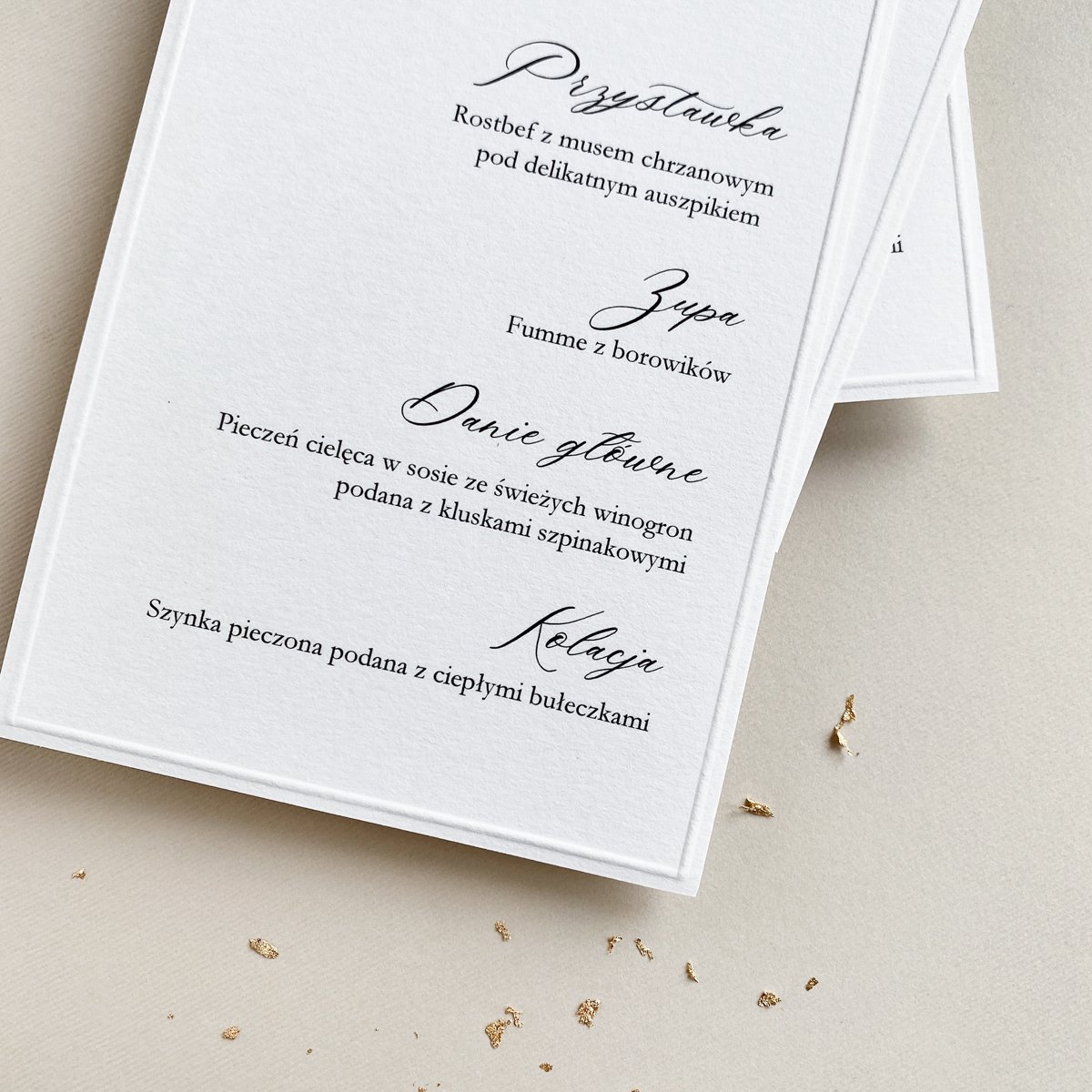 Menu ślubne stylowe - karteria.pl